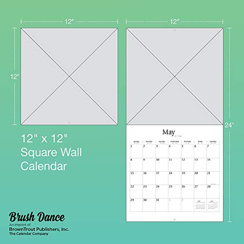 Seaside Solitude 2022 12 x 12 Inch Monthly Square Wall Calendar by Brush Dance, Nature Inspiration Seashore
