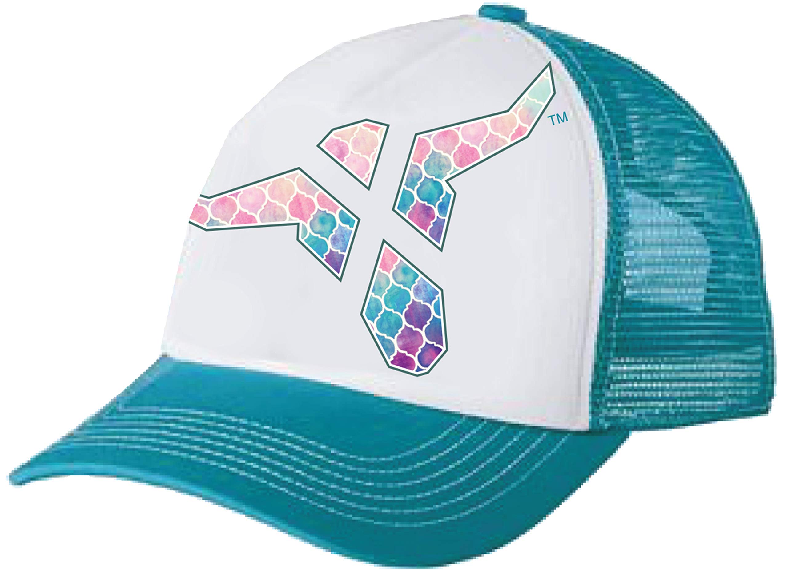 Wrangler Women's Watercolor Bull Mesh Back Trucker Cap White