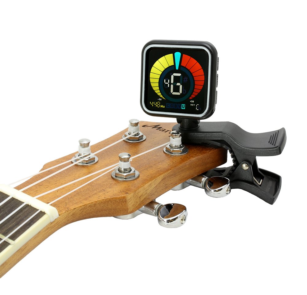 RockJam WeTune - A Clip-On Tuner for all instruments - Guitar, Bass, Ukulele, Violin & Chromatic Tuning Modes