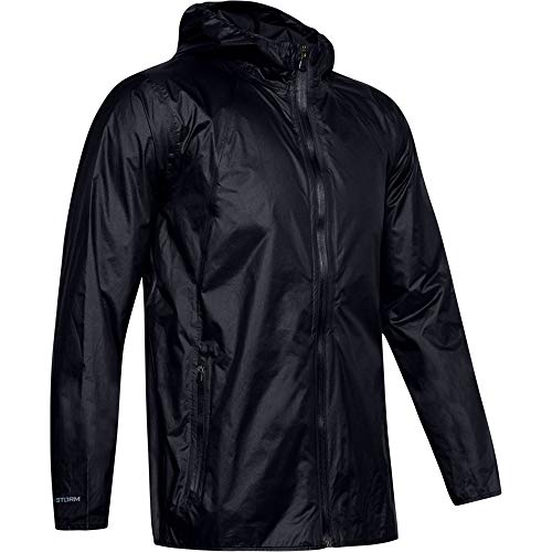Under Armour Impasse Rain Shell, Black (001)/Black, Large