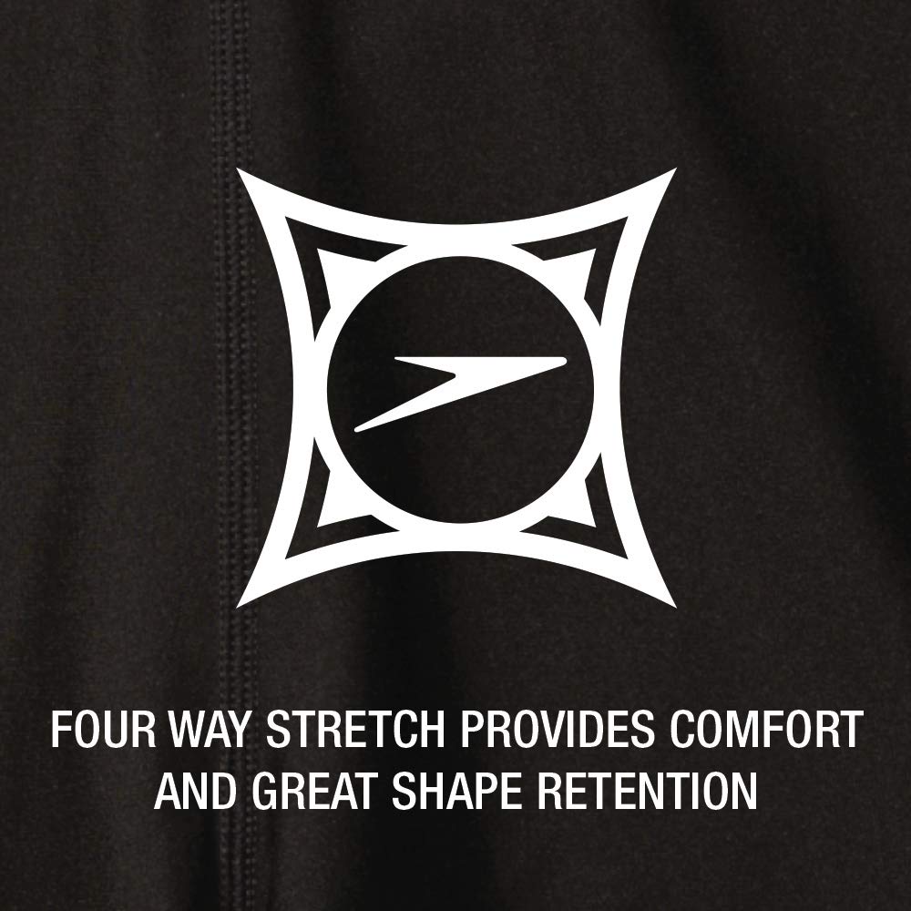 Speedo Men's Swimsuit Jammer Endurance+ Splice Team Colors , Black/Red Splice, 28