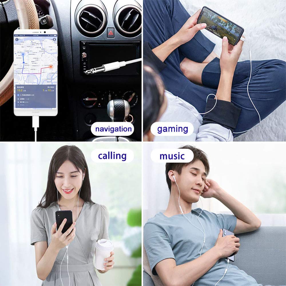 USB C to 3.5mm Headphone Jack Adapter, USB Type C to 3.5mm Adapter Compatible with Pixel 4 3 2 XL, Samsung S10 S9 Plus Note 10, Pad Pro,Mate 30 20 Pro and More [2 Pack]