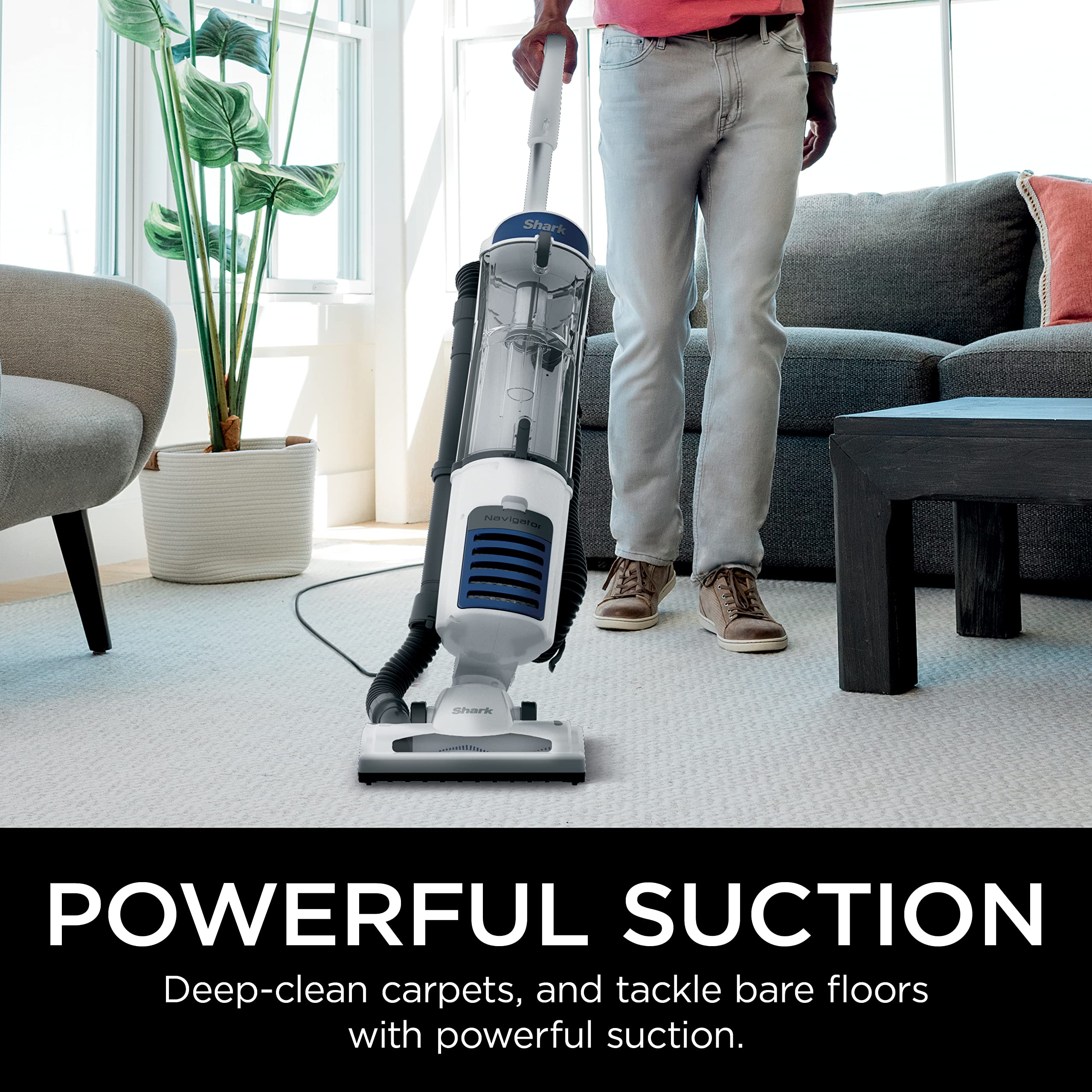 Shark NV141 Navigator Anti-Allergen Plus Upright Vacuum with HEPA Filtration, XL Large Cup Capacity (Renewed)