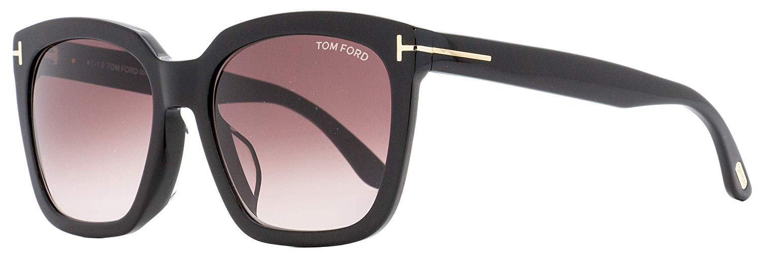 Tom Ford Square Sunglasses TF502F Amarra 01T Black 55mm FT0502
