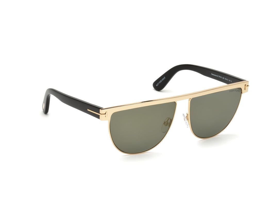 Tom Ford Oval Sunglasses TF570 Stephanie-02 28C Gold/Black 60mm FT0570