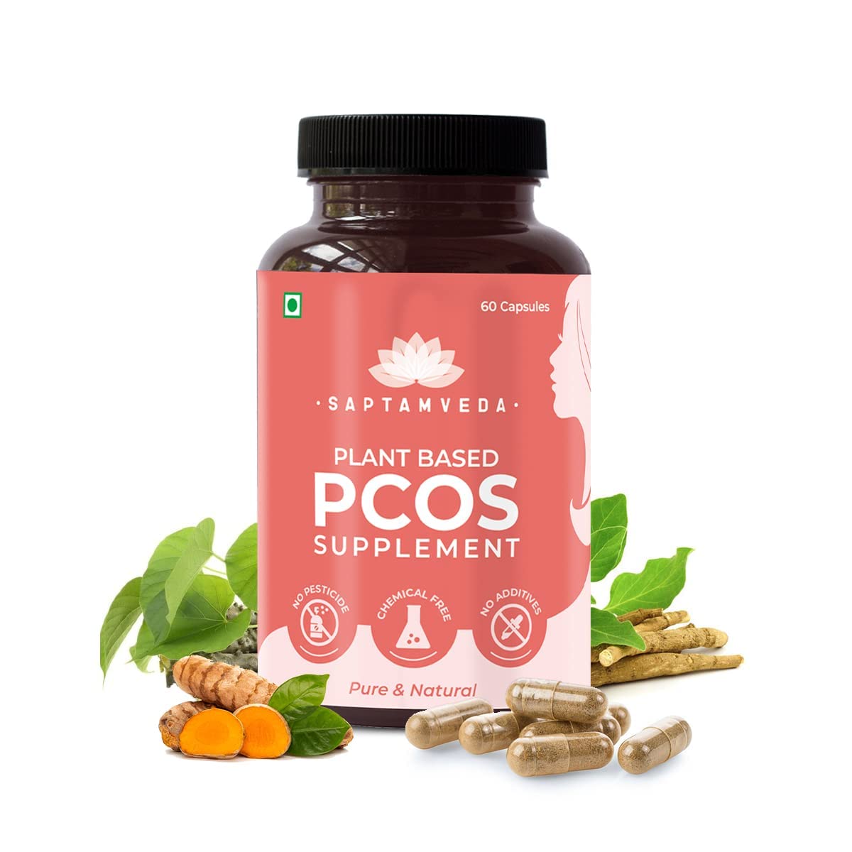 Roti Plant Based PCOS/PCOD Supplement 60 Veg Capsules | Ayurvedic Medicine for Delayed Periods | Supplements for Women Promoting Better Cycle & Hormonal Balance