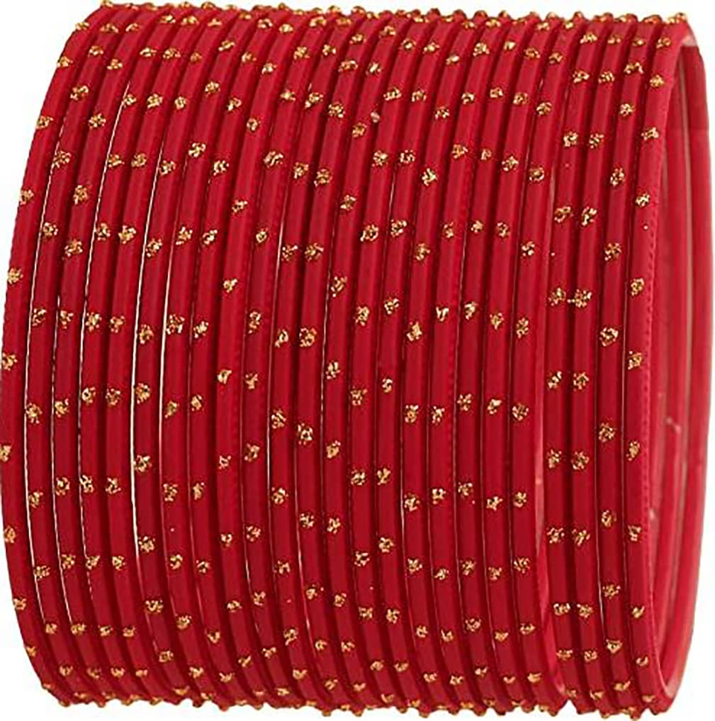 RIANGI Indian Bangles For Women, Indian Bangles Set Of 24 Bollywood Style Red Bangles For Women Indian Jewelry, Ideal Gift, Indian Red Bangles, Bangles Indian Jewelry