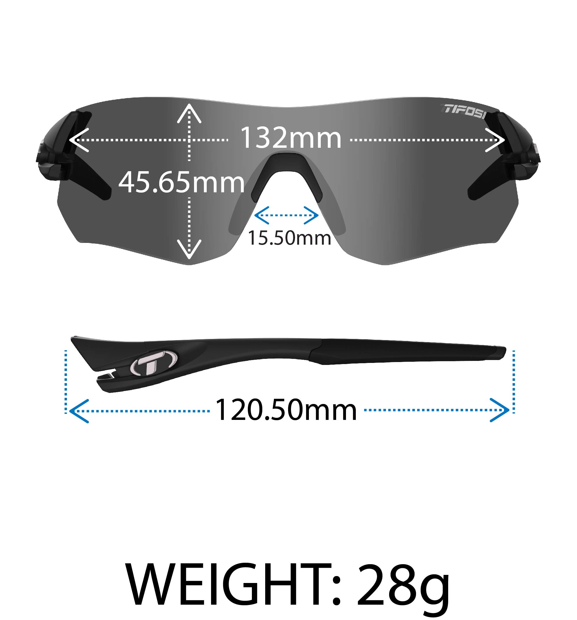 Tifosi Optics Tsali Sunglasses (Crystal Smoke/White, Clarion Blue/AC Red/Clear)
