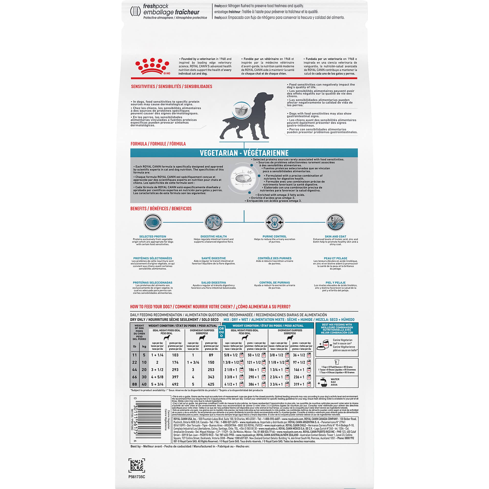 Royal Canin Canine Vegetarian Dry Dog Food, 17.6 lb