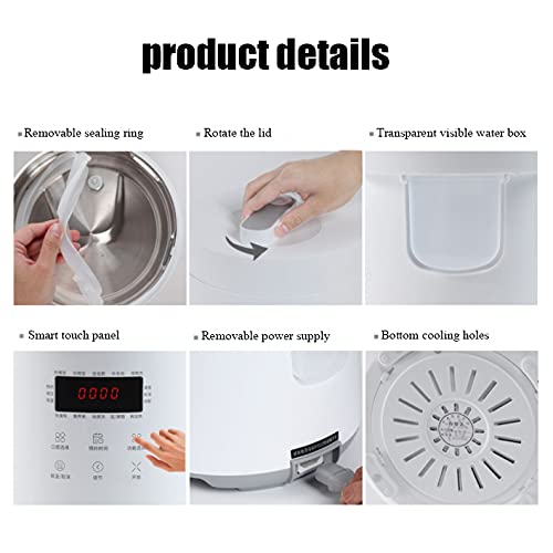 Rice Cooker for 1-3 Person Slow Cooker 2.5 Litre Spherical Non-Stick Liner 10 Rice Cooking Functions LED Display US/UK/EU Power