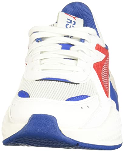 Puma Unisex-Child RS-X Sneaker, White-High Risk Red, 4 M US Big Kid