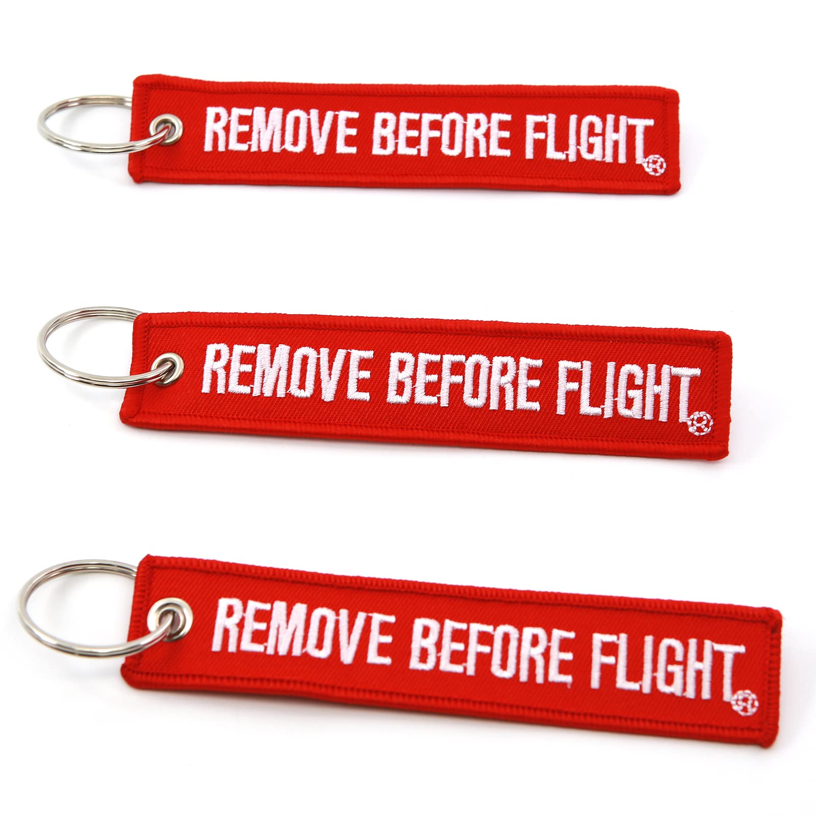Rotary13B1 Remove Before Flight Key Chain - 3 Pack Red