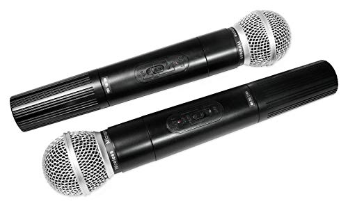 Rockville 15" Rechargable Powered 800W PA DJ Speaker, 2 Mics, Bluetooth (RAM15BT V2)