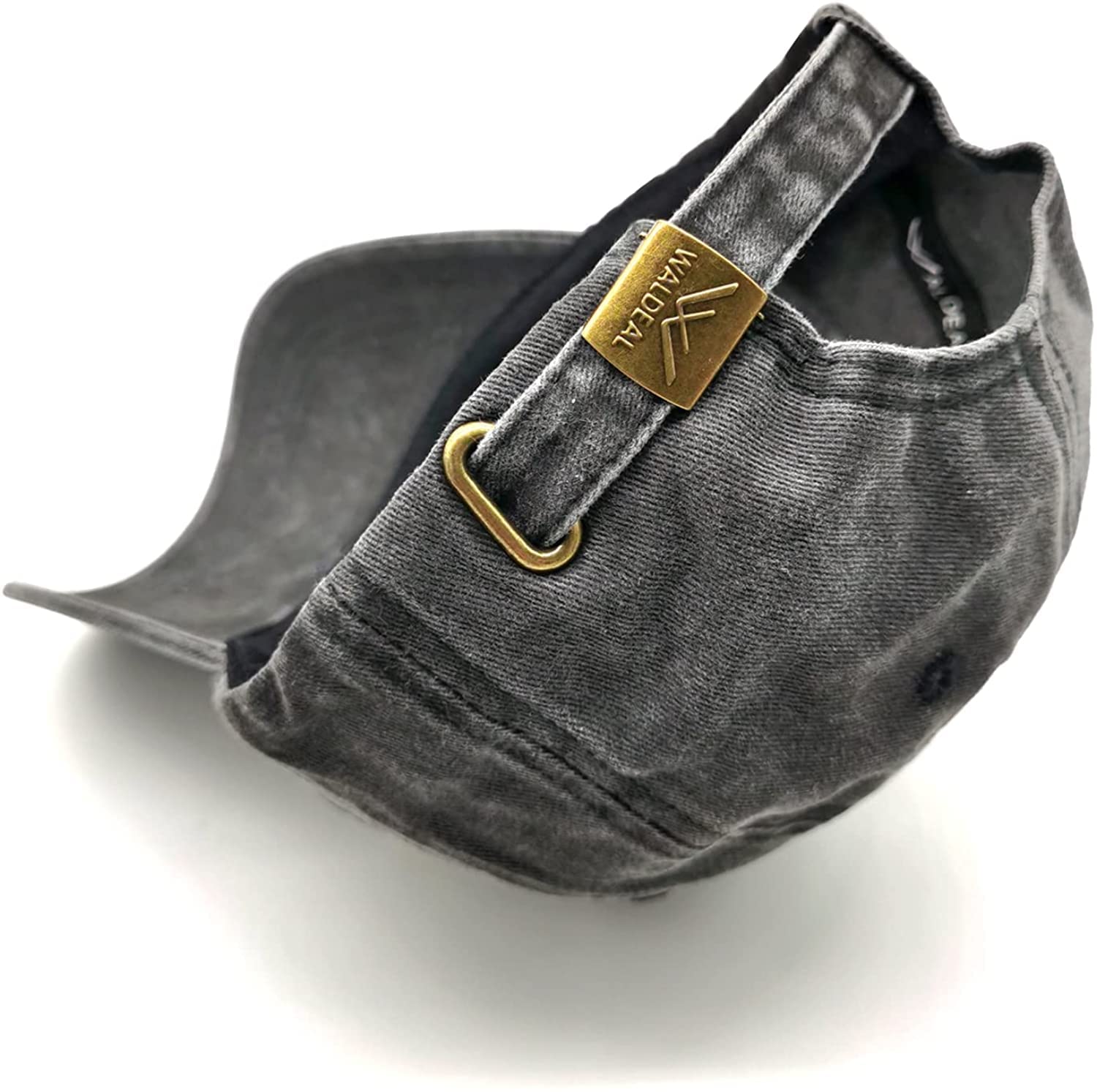 Waldeal Men's Baseball Cap Girl Dad Embroidery Vintage Distressed Unconstructed Hat-Black