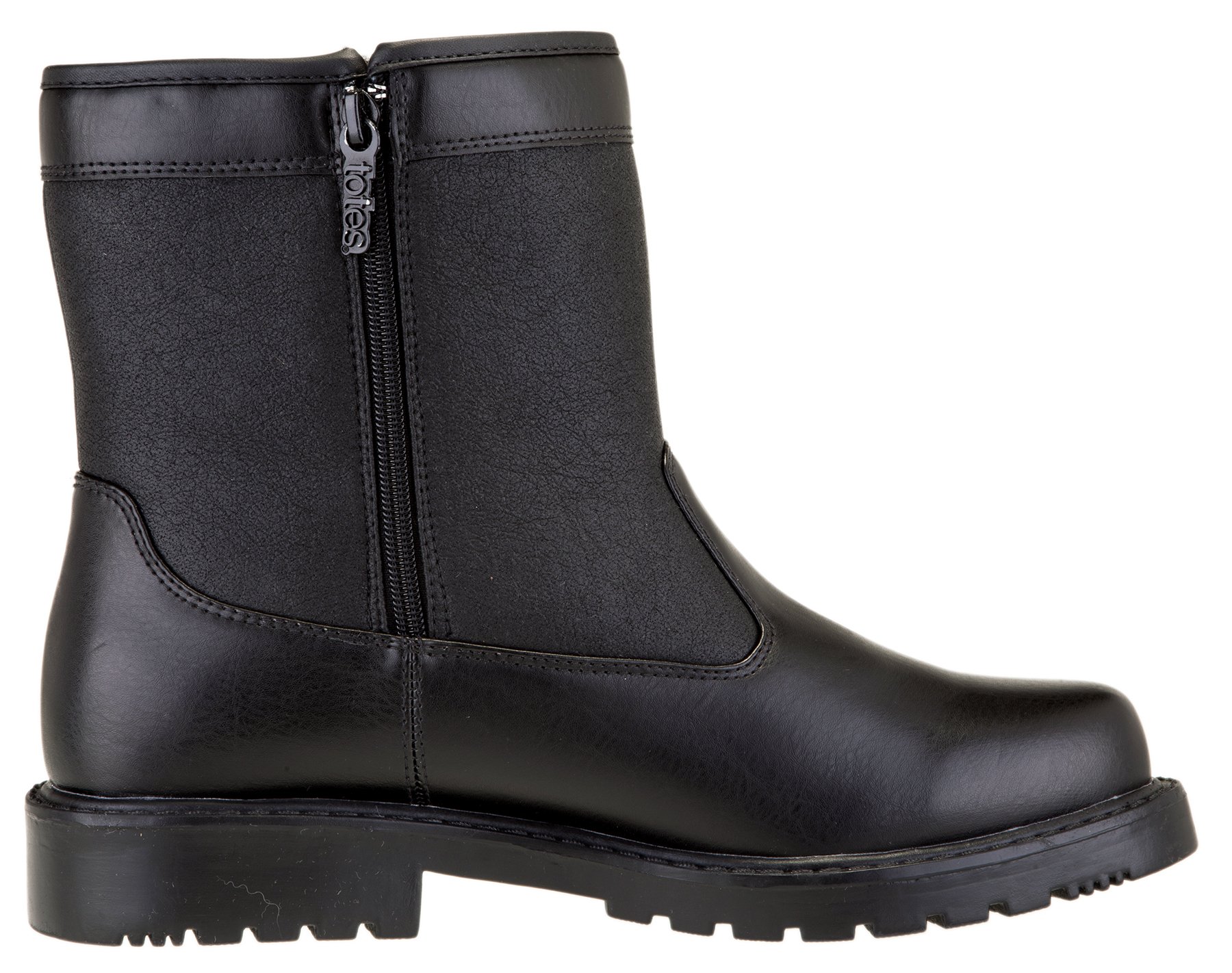 totes Men's State Waterproof Side Zip Snow Boot (10 D(M) US, Black)