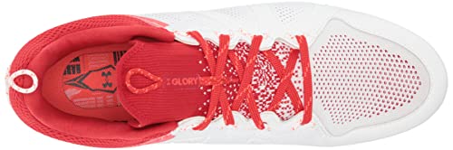 Under Armour Womens Glory Mc Lacrosse Shoe, White (101 Red, 7.5 US