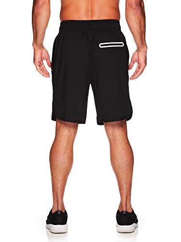 Reebok Men's Lightweight Workout Gym & Running Shorts w/Elastic Drawstring Waistband & Pockets - Paceline Black, Small