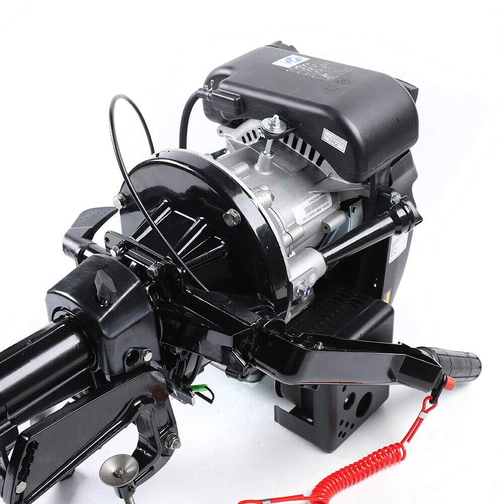 TFCFL 4 Stroke 6.0HP Electric Outboard Motor,Outboard Motor Boat Engine Water Cooling CDI System,Heavy Duty Inflatable Fishing Boat Engine 3.75KW 2500 R/MIN (4 Stroke 6.0HP)
