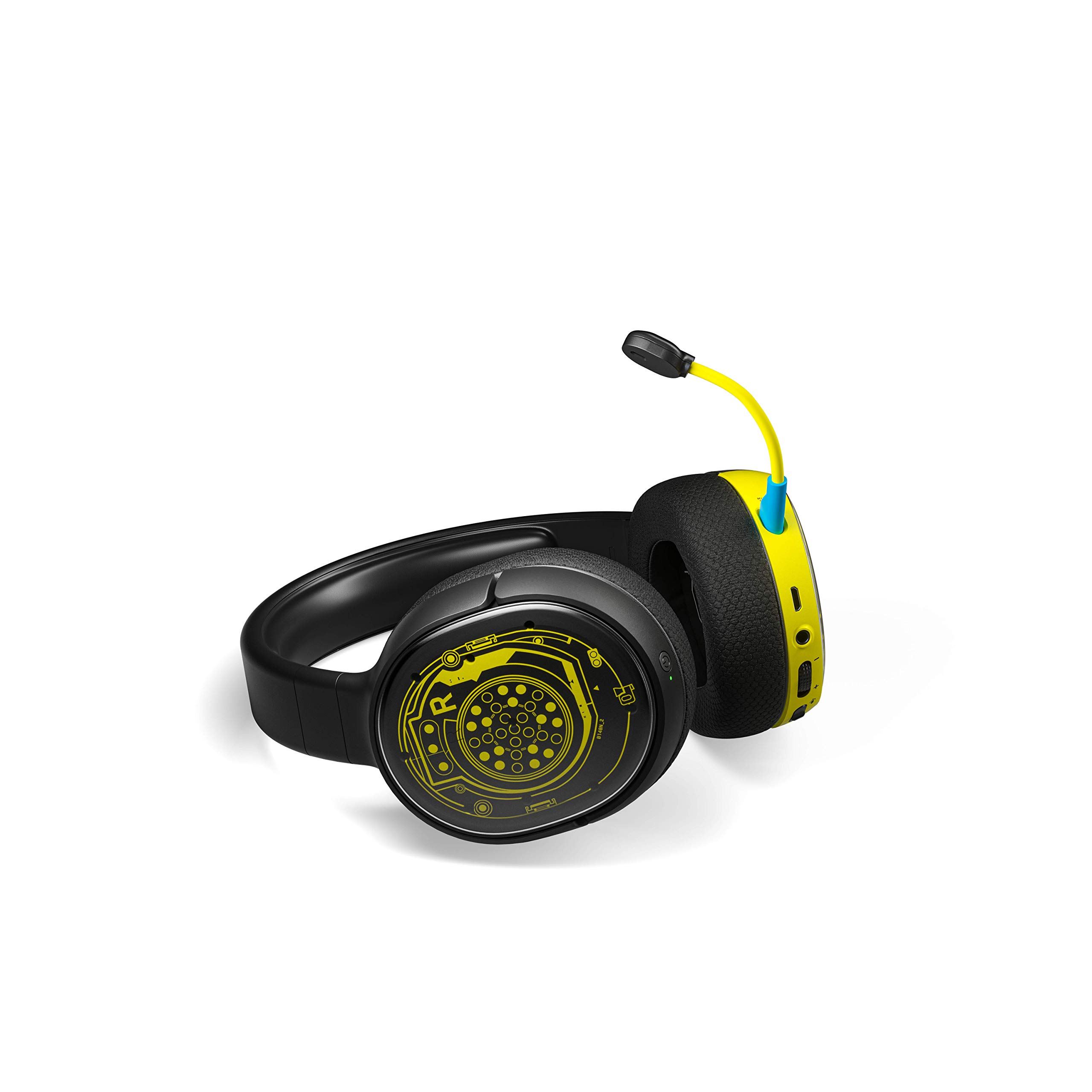SteelSeries Arctis 1 Wireless Cyberpunk 2077 Limited Edition Gaming Headset -USB-C Wireless -Detachable ClearCast Microphone – Compatible with PC, PS4/PS5, Nintendo Switch and Lite, Android–Netrunner