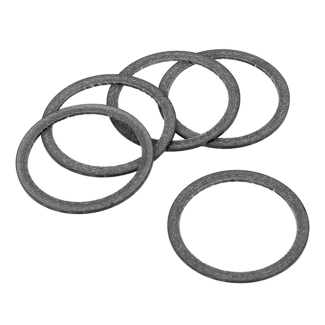 X AUTOHAUX 5pcs Headset Spacer Carbon Fiber Handlebar Stem Spacers Fit 1 1/8 Inch Stem for MTB Mountain Road Bikes Cycling Bicycle 1mm