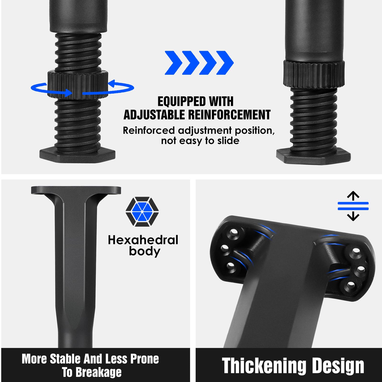 SKMYL Adjustable Height Center Support Leg for Bed Frame,Bed Center Slat Support Leg (7.5~14.5 (2PCS))