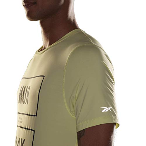 Reebok One Series Running Short Sleeve Tee, Lemon Glow, L