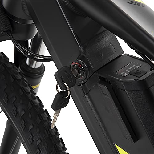 ROYCE UNION RTE 26” Electric Mountain Bike, Pedal Assist to 20MPH, Matte Black, 8 Speed, Removable 36V 10.4AH Lithium Battery