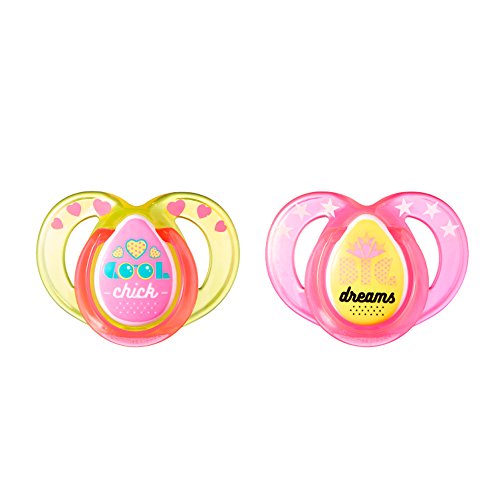 Tommee Tippee Every Day Pacifiers, Symmetrical Design, BPA-Free Silicone Binkies, 6-18m, 2-Count