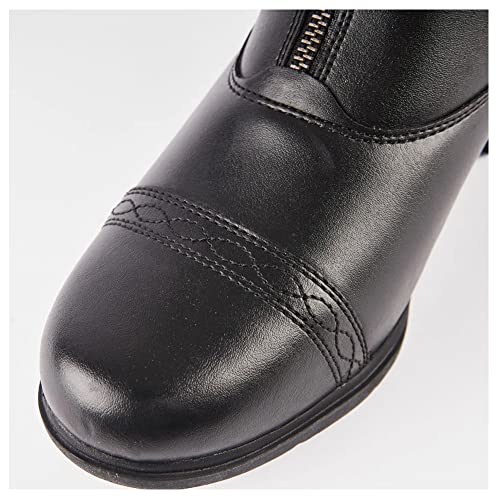 Shires Moretta Clio Paddock Boots – Faux Leather Black Horse Riding Boots for Women & Kids – Zip Paddock Equestrian Boots for Women w/Impact Support System – Shock Absorbing English Riding Boots