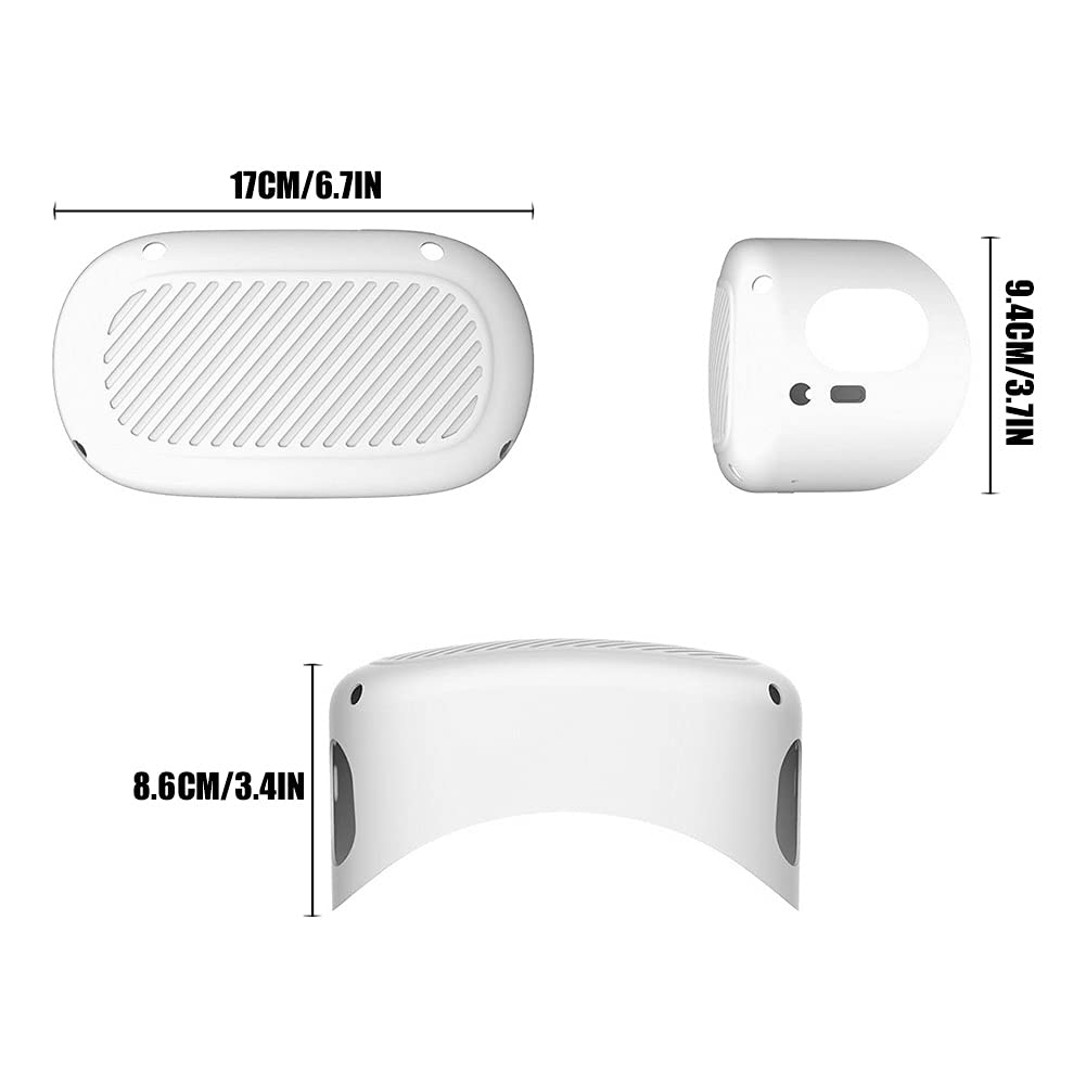 Shell Protective Cover for Oculus Quest 2 VR Glasses, Dustproof Soft Silicone Case VR Accessories, Suitable for VR Equipment Provide Better Protection (White)