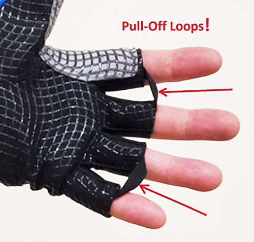 WaterLine Half Finger Paddling Gloves for Kayaks, Canoes and SUP Paddle Boards (Medium)