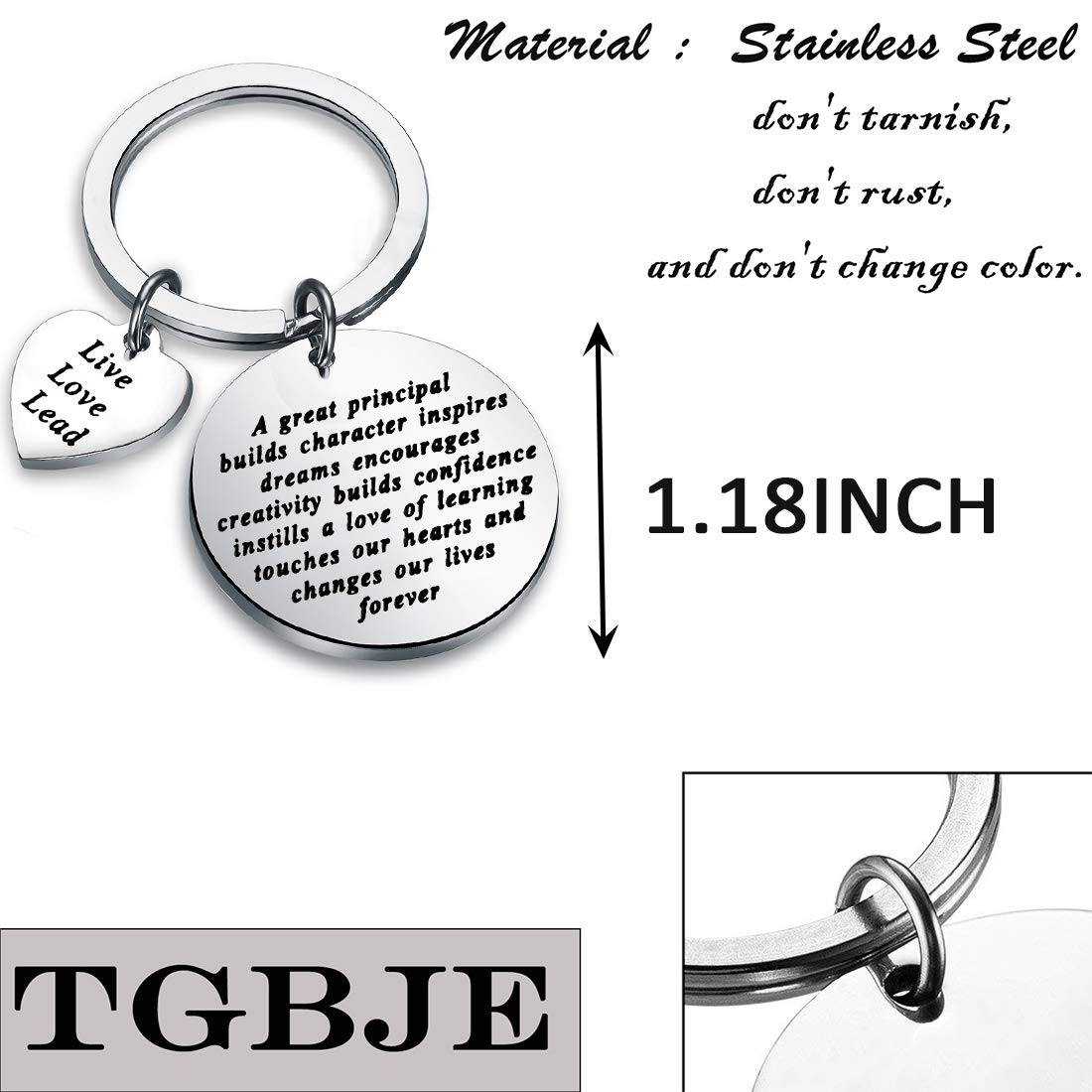 TGBJE School Principal Gift A Truly Great Principal Is Hard To Find Difficult To Part With And Impossible To Forget Keychain Retirement Gift Thank You Gift (B-Principal Keychain)