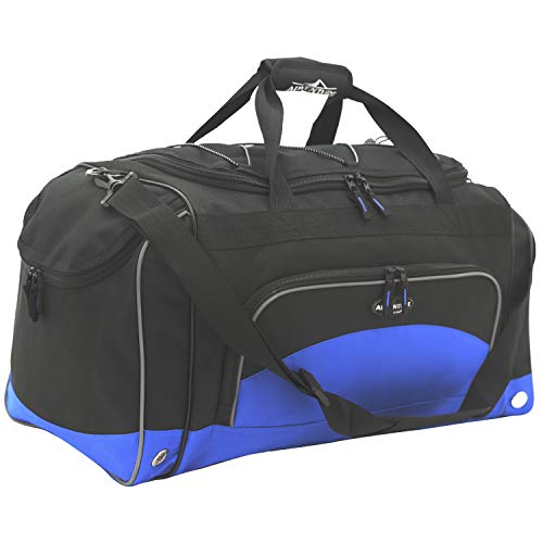 Travelers Club Gym Duffel and Accessory, Blue, 4 Piece Set