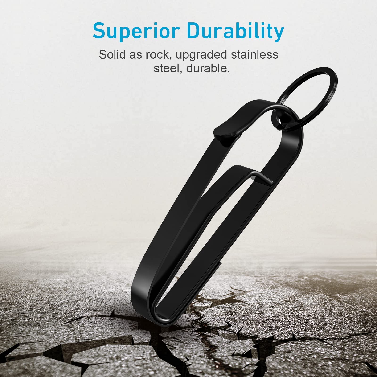 SFYHORK Duty Belt Key Holder, 2PCS Superior Key Ring Holder, Upgraded Quick Release Belt Key Clip with Keyrings for Police, Law Enforcement and Workers