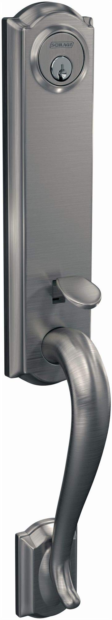Schlage FCT58CAM716 Schlage FCT58-CAM Custom Camelot Keyed Entry Single Cylinder Half Plate Handleset - Exterior Only