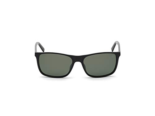 Timberland Men's TB9195 Polarized Square Sunglasses, Black, 58mm, 17mm, 145mm