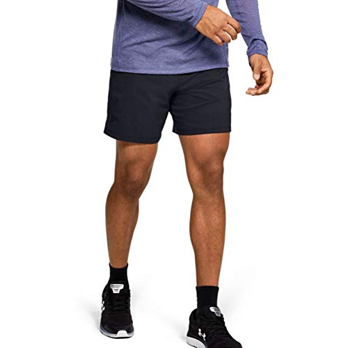 Under Armour Qualifier Speedpocket 7'' Linerless Running Short, Black (001)/Reflective, XX-Large