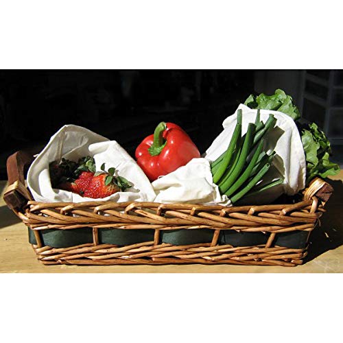 The Display Guys 48-Pack Reusable 5x7 Cotton Canvas Muslin Bags w. Drawstring - Multi-Purpose - Gifts, Party Favors, Spices