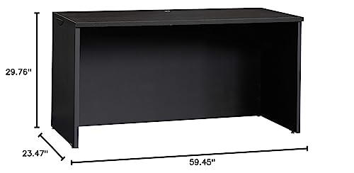 Sauder Via Credenza, L: 59.45" x W: 23.47" x H: 29.76", Bourbon Oak