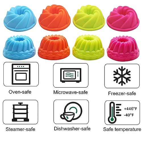 To encounter 24Pack Silicone Donut Pans for Baking, Nonstick Spiral & Pumpkin Cake Molds, Reusable Baking Cups, Muffin Cupcake Molds