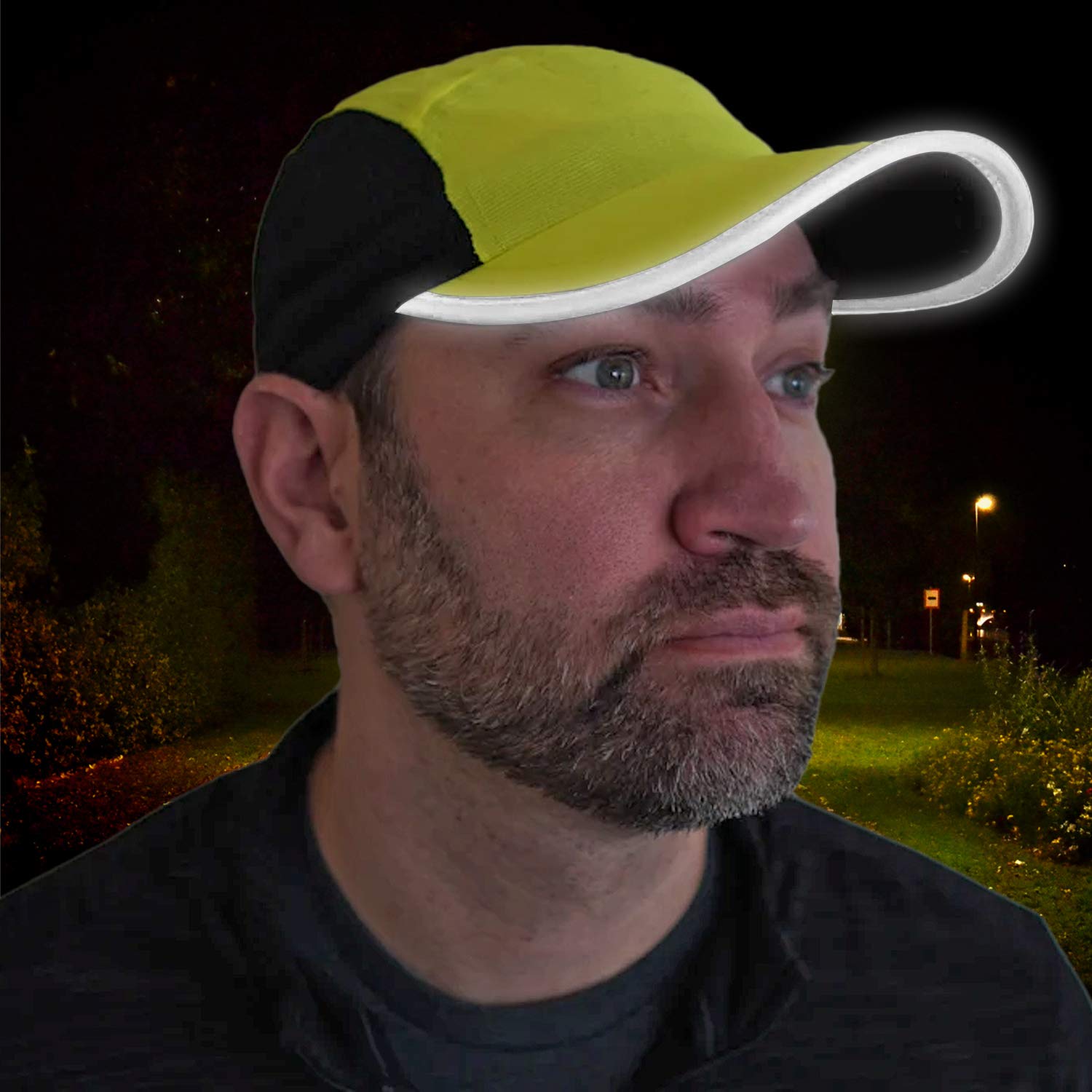 Reflective Running Hat 2pack for Men and Women Reflective Gear for Night Safety Great for Jogging, Sports and Outdoors | Mesh Panel for Breathability, Quick Dry, Lightweight, (Orange/Green)