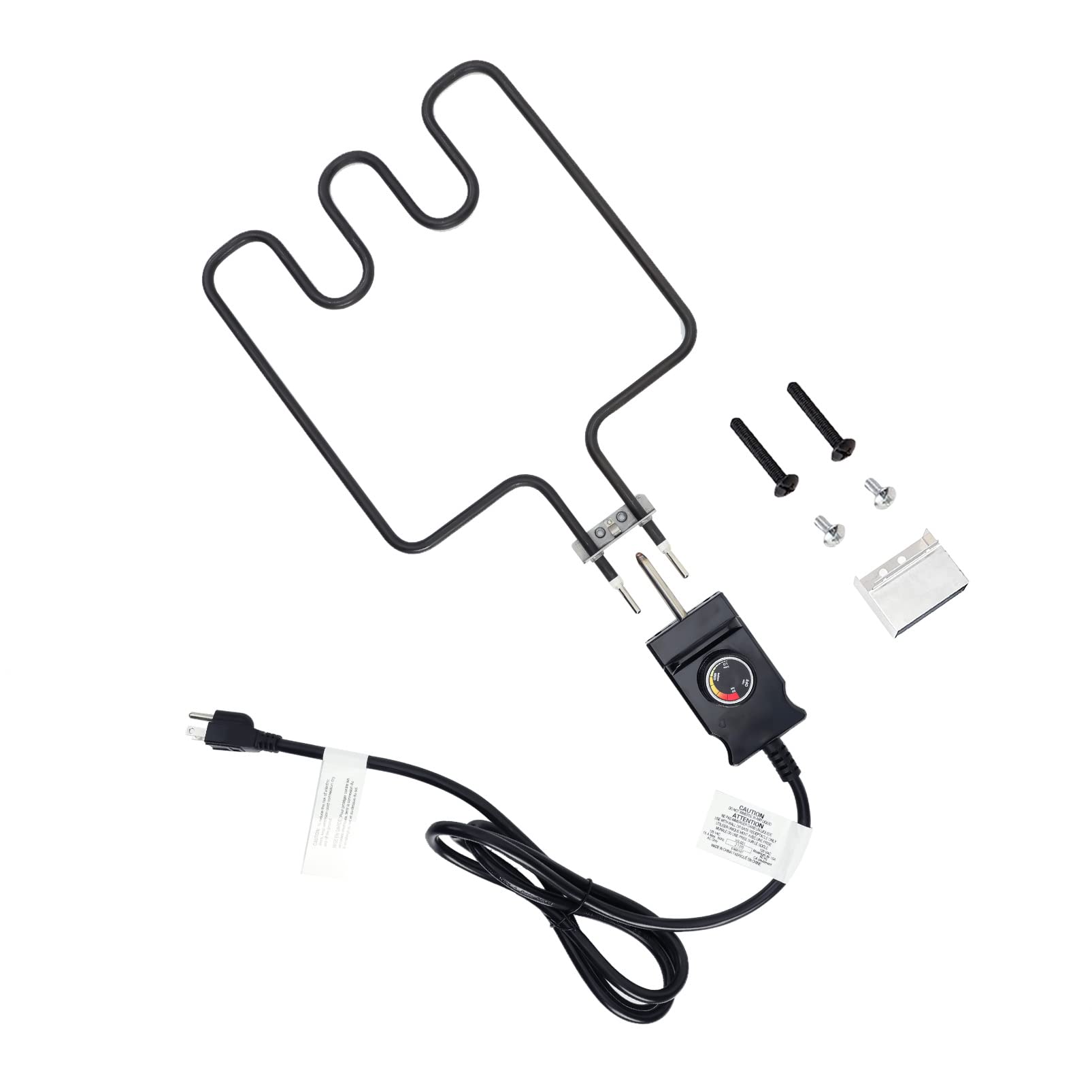 SUONA Grill Heating Element and Electric Smoker for Masterbuilt 1500 Watt Heating Element with Adjustable Thermostat Cord Controller Replacement Parts for Masterbuilt Smokers & Turkey Fryers