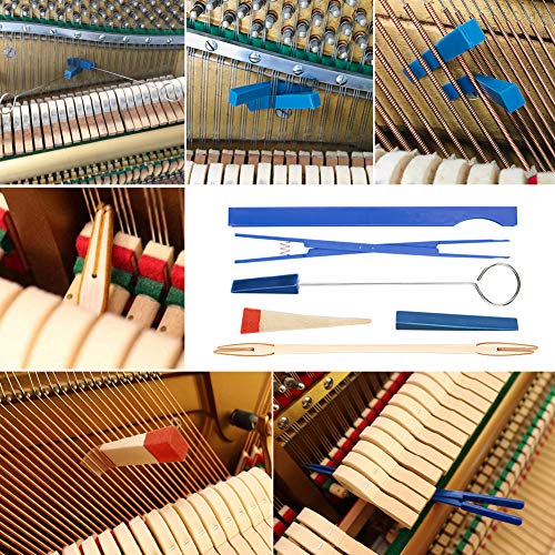 Piano Tuning Kit,YZNlife Professional 16 pcs Piano Tuner Tools Including Tune Hammer Lever Felt, Mutes, Fork,Tuning Wrench,Temperament Strip,Piano Repairing Accessories