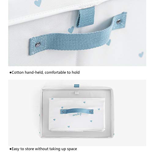 RSTJ-Sjef Oxford Cloth Wardrobe Baskets,Home Fabric Storage Bin,Foldable Wardrobe Organiser Boxes,Used for Cabinets, Shelves, Wardrobes, Toys, Clothes,Blue,M