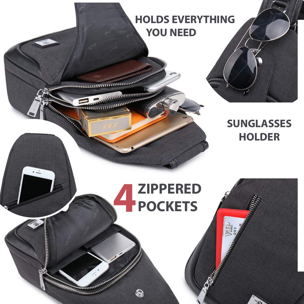 weiatas Sling Bag for Men Women, Crossbody Shoulder Backpack