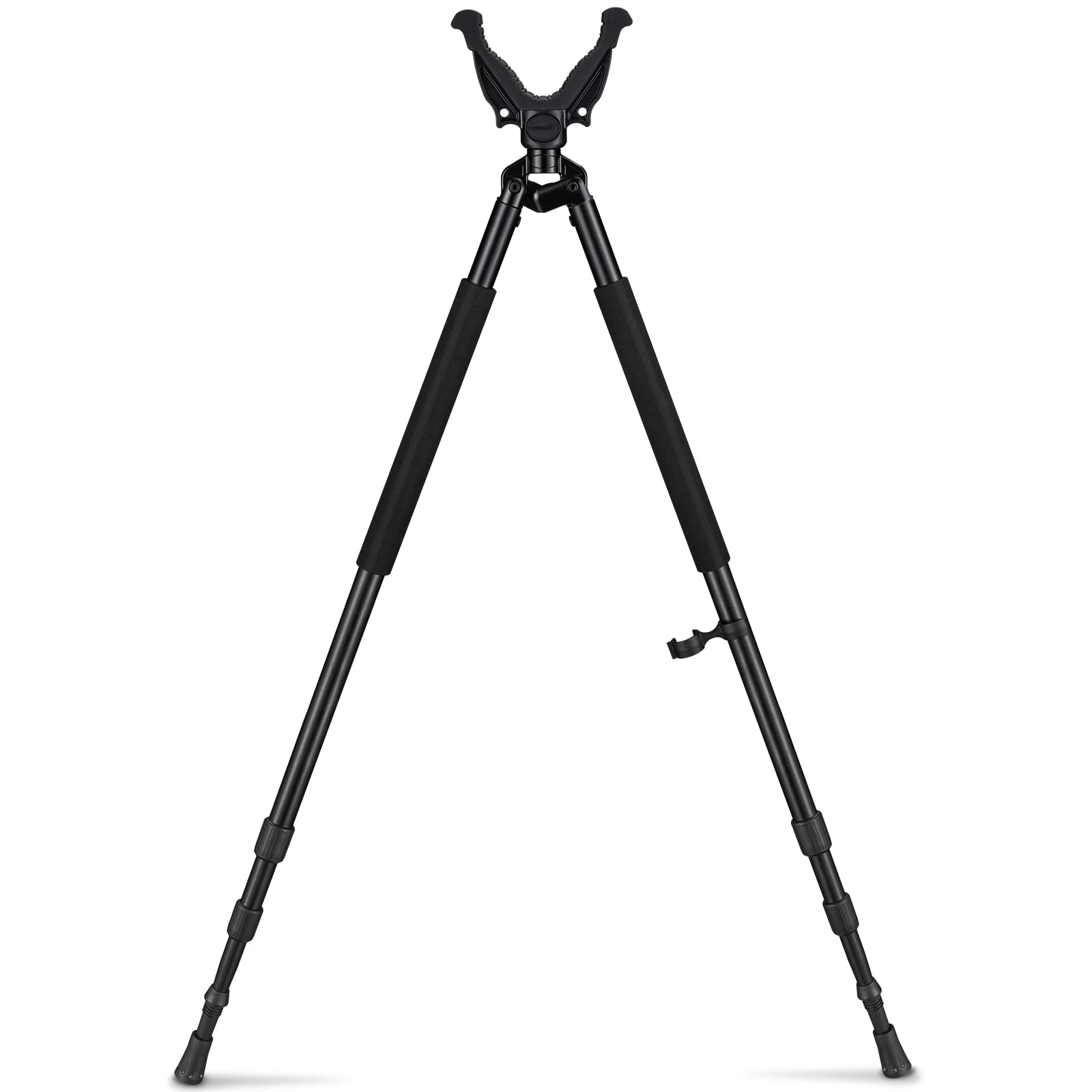 Trakiom Bipod Shooting Sticks for Hunting, Shooting Bipod for Hunting, Adjustable Bipod Shooting Rest, Rifle Bipod with 360° Rubber V Yoke Rest, Twist Lock, Lightweight Aluminum Frame and Spike Feet
