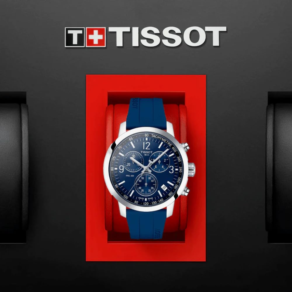 Tissot mens watches PRC 200 GTS QTZ CHR SS SYN BL Arab IND