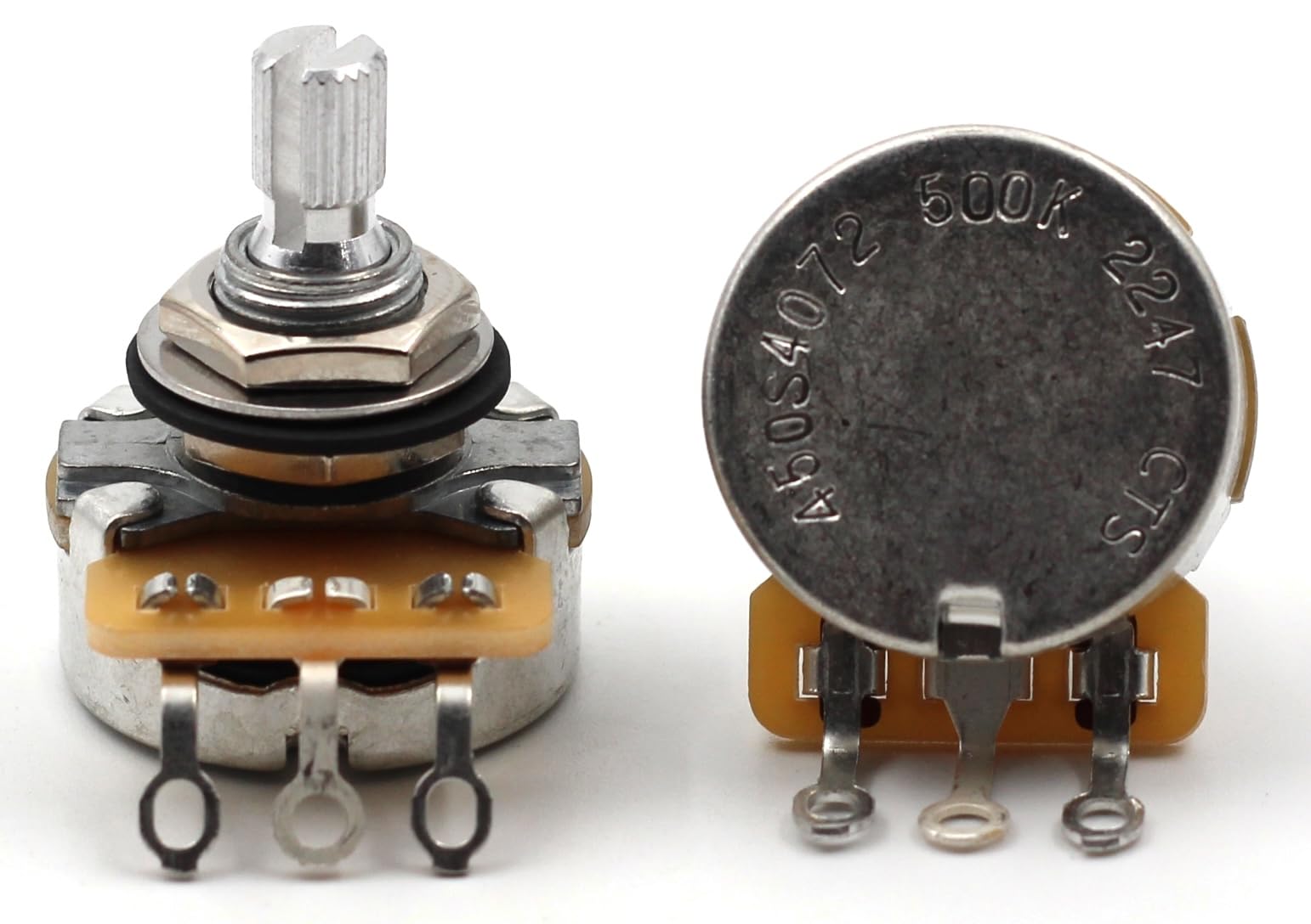 The Art of Tone Electric Guitar Audio Taper CTS 500k Pot Split Shaft, Replacement for Fender potentiometer