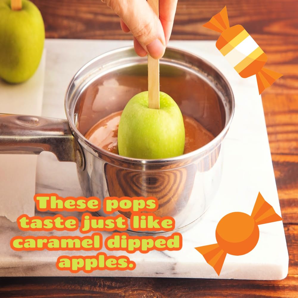 Tootsie Caramel Apple Pops - Green Apple Lollipop Candy (One Pack 9.4 ounces) Individually Wrapped Hard Candy- Gluten-Free & Peanut-Free Each order is bundled with a K&B Merchandise Sticker