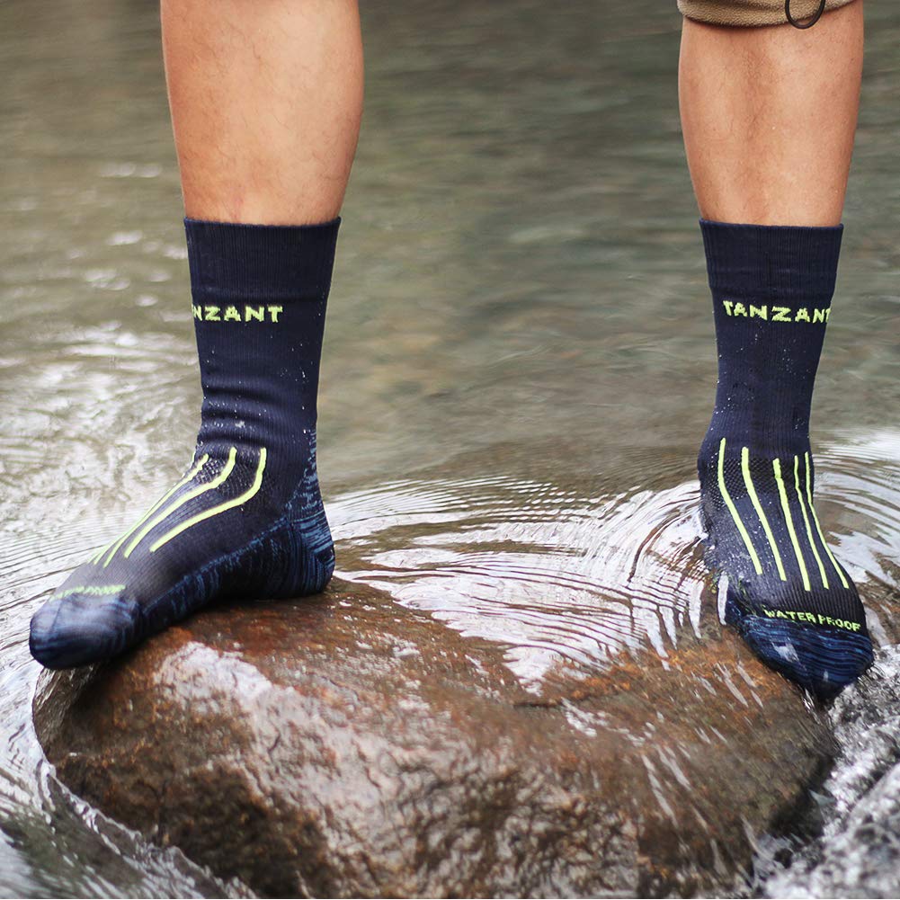 Tanzant Waterproof socks trekking, high performance lightweight breathable waterproof socks for men hiking cycling kayaking